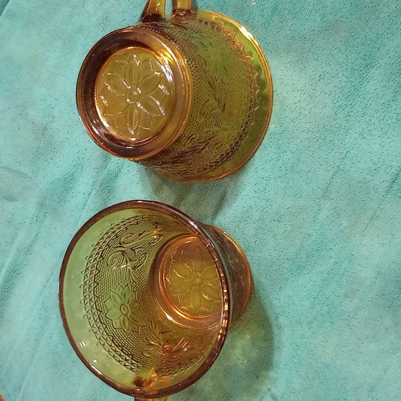 Kitchen | Vintage Amber Cups | Poshmark
